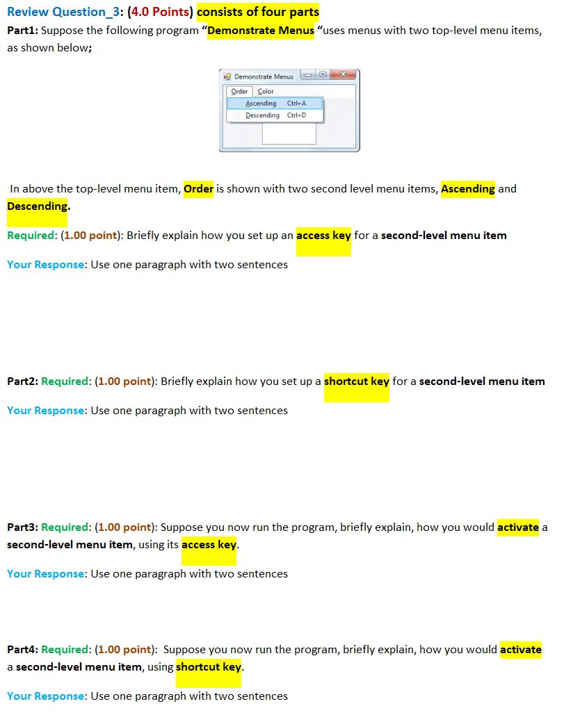 Solved Review Question_3: (4.0 Points) consists of four | Chegg.com