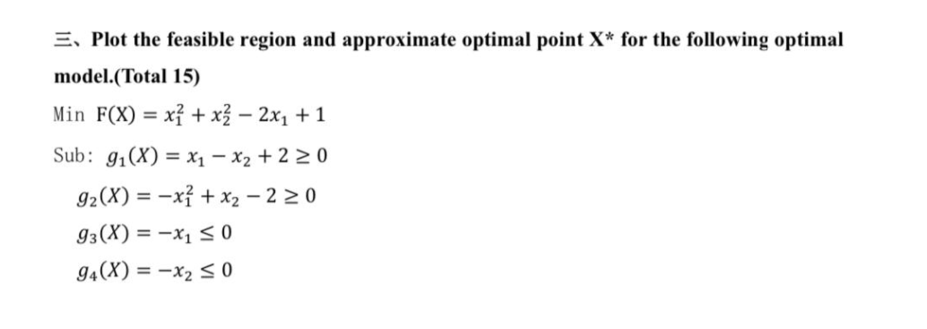 Solved = E, Plot the feasible region and approximate optimal | Chegg.com