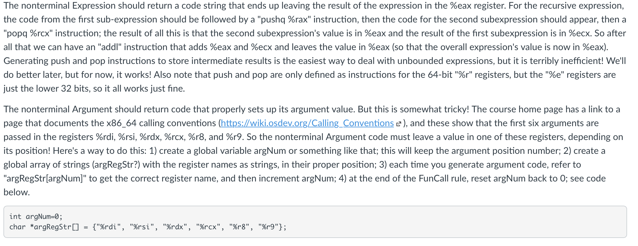 Help with computer science compilers in C programming | Chegg.com