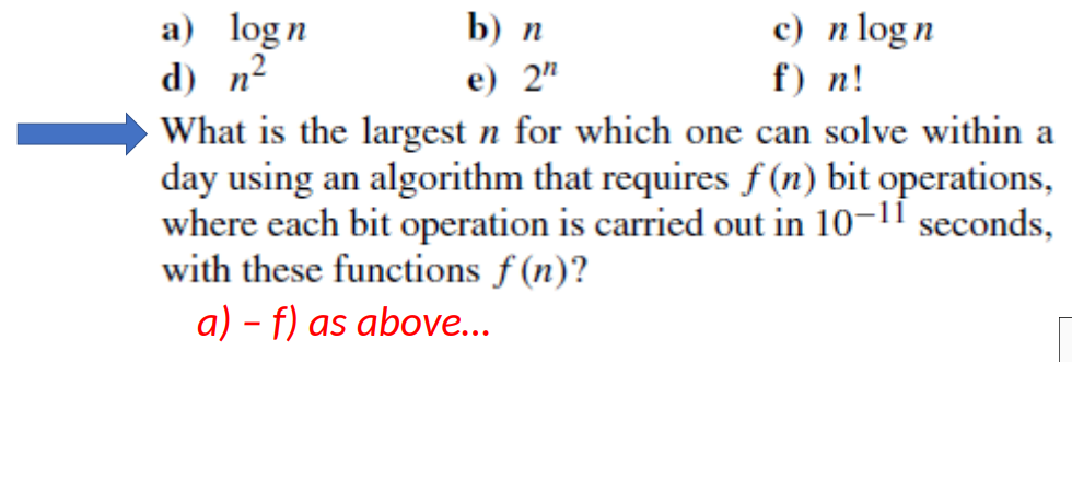 Solved D N A Logn B N C N Logn E 2 F N What Is The 