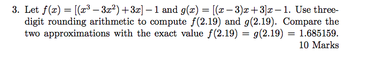 Solved 3 Let Fz Z3 3x2 3z 1 And Gx Z 3x