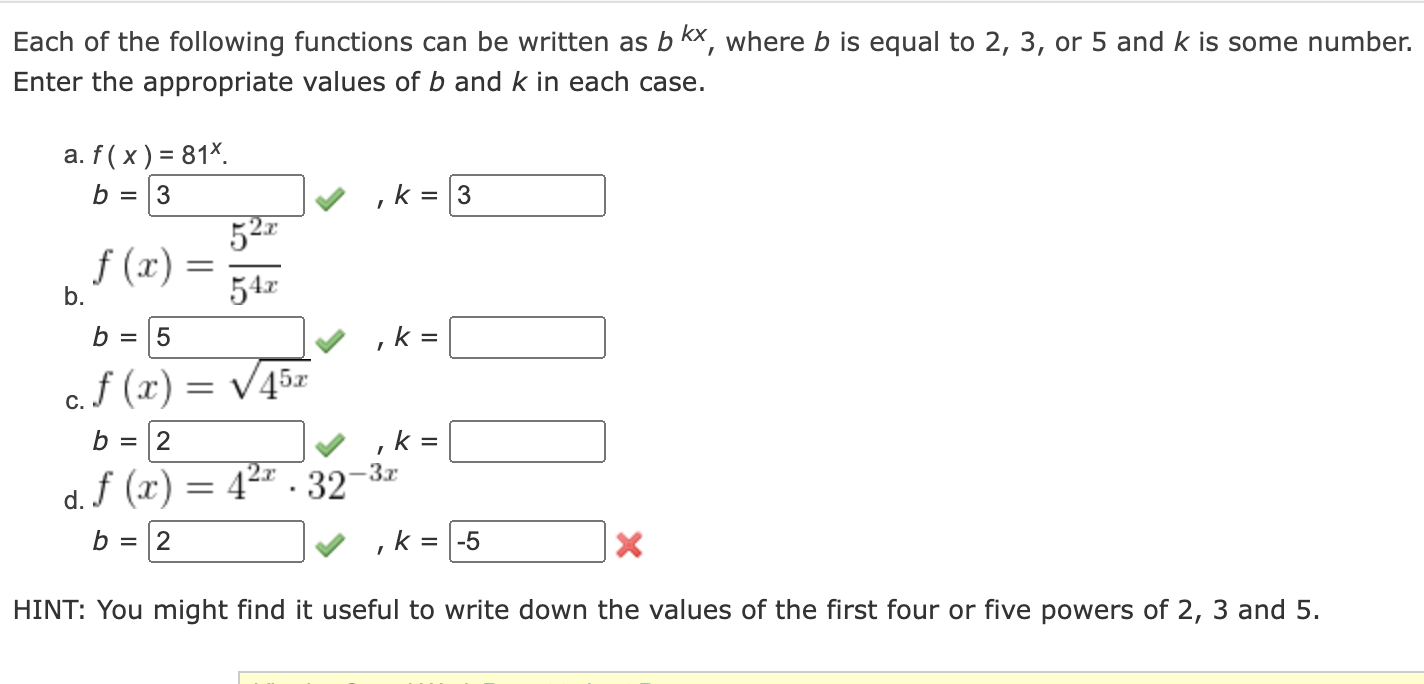 Solved Each of the following functions can be written as | Chegg.com