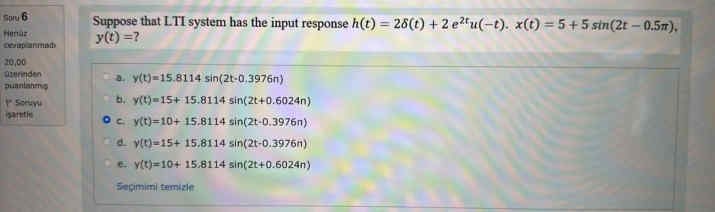 Solved Suppose that LTI system has the input response | Chegg.com