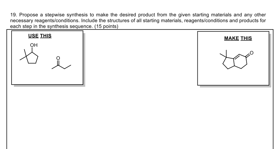 Solved 19. Propose a stepwise synthesis to make the desired | Chegg.com
