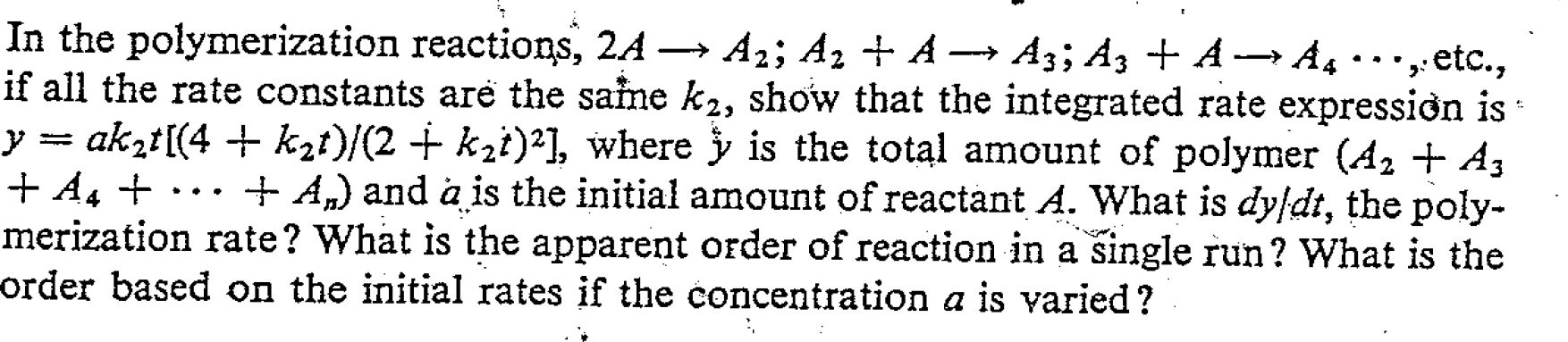 Solved In the polymerization reactions, | Chegg.com