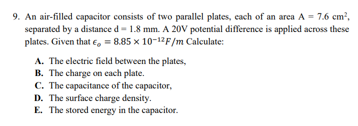 Solved A parallel plate capacitor of capacitance (C0) has | Chegg.com