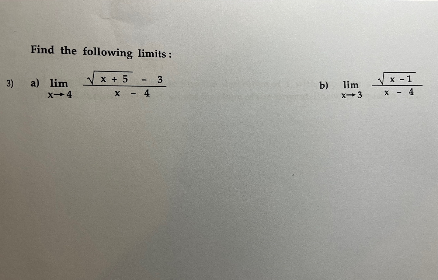 Solved Do not use rules of differentiation including | Chegg.com