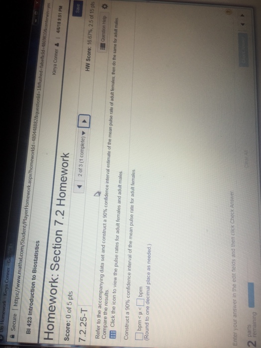 Secure https://www.mathd.com/Studen t/Playerl BI 423 | Chegg.com