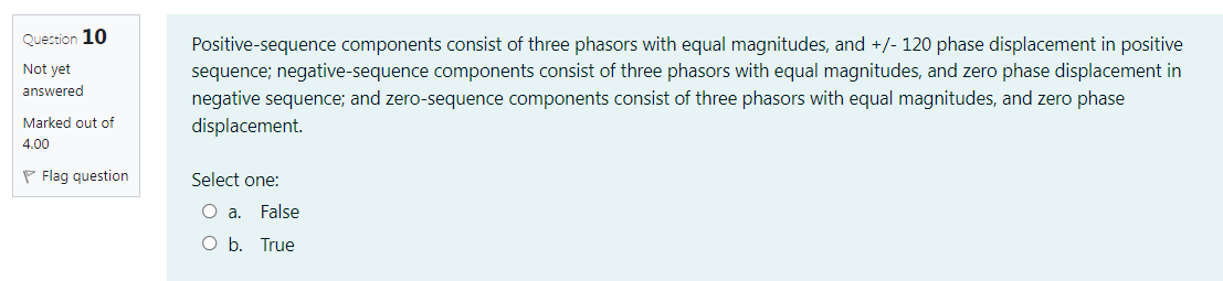 Solved Positive-sequence components consist of three phasors | Chegg.com