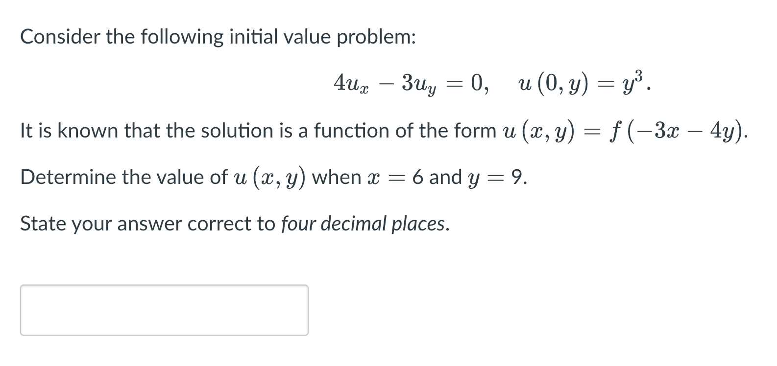 Solved Consider the following initial value | Chegg.com