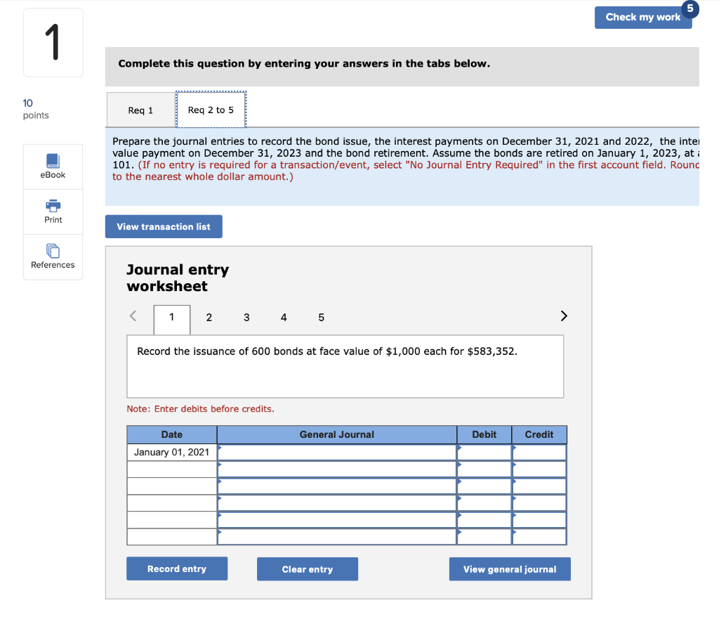 Solved PA10-7 (Static) (Supplement 10B) Recording Bond | Chegg.com