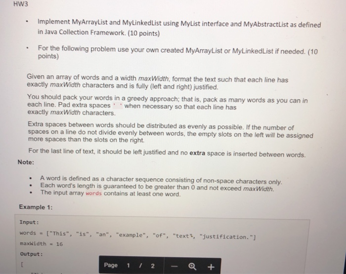 низ Implement MyArrayList and MyLinkedList using | Chegg.com низ Implement MyArrayList and MyLinkedList using | Chegg.com