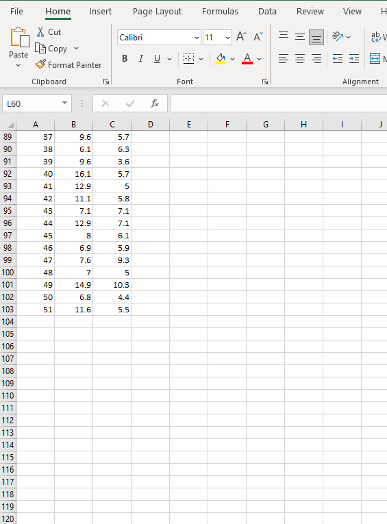 Solved Page Layout Formulas Data Review View Help Calibri 11 | Chegg.com