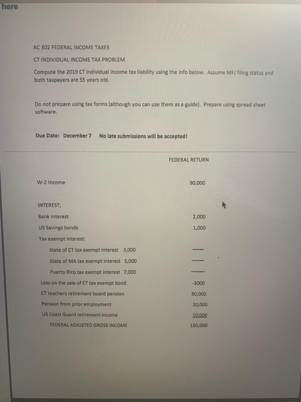 CT Income Tax Returns - Central Connecticut Star CT | Chegg.com