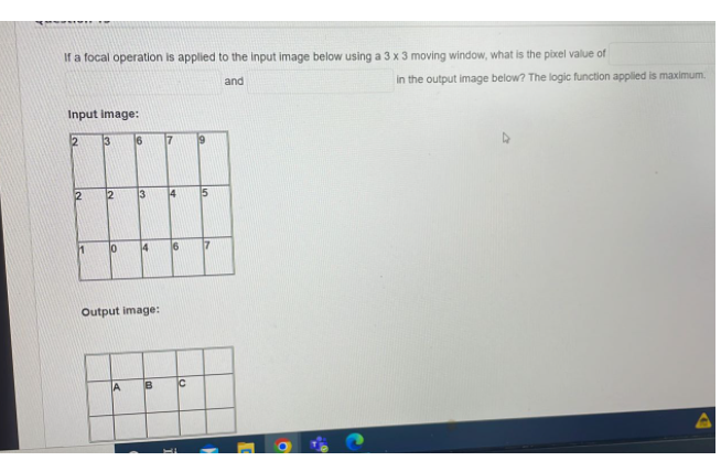 Solved If a focal operation is applied to the input image | Chegg.com