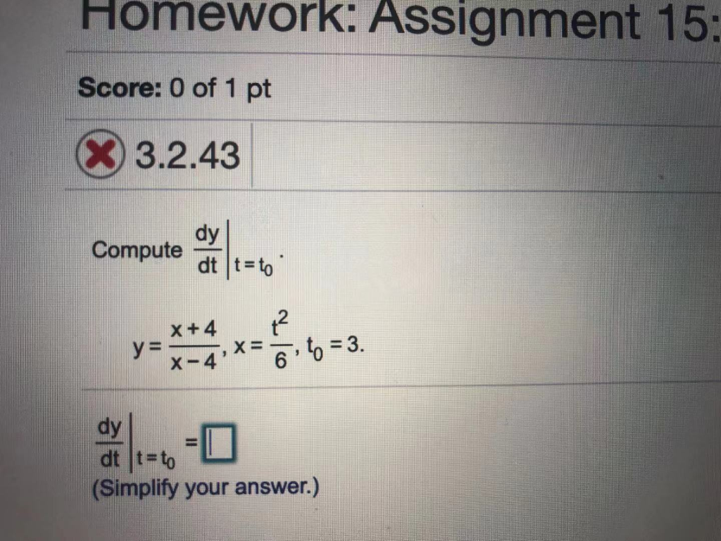 Solved Homework Assignment 15 Score 0 Of 1 Pt 3 2 43
