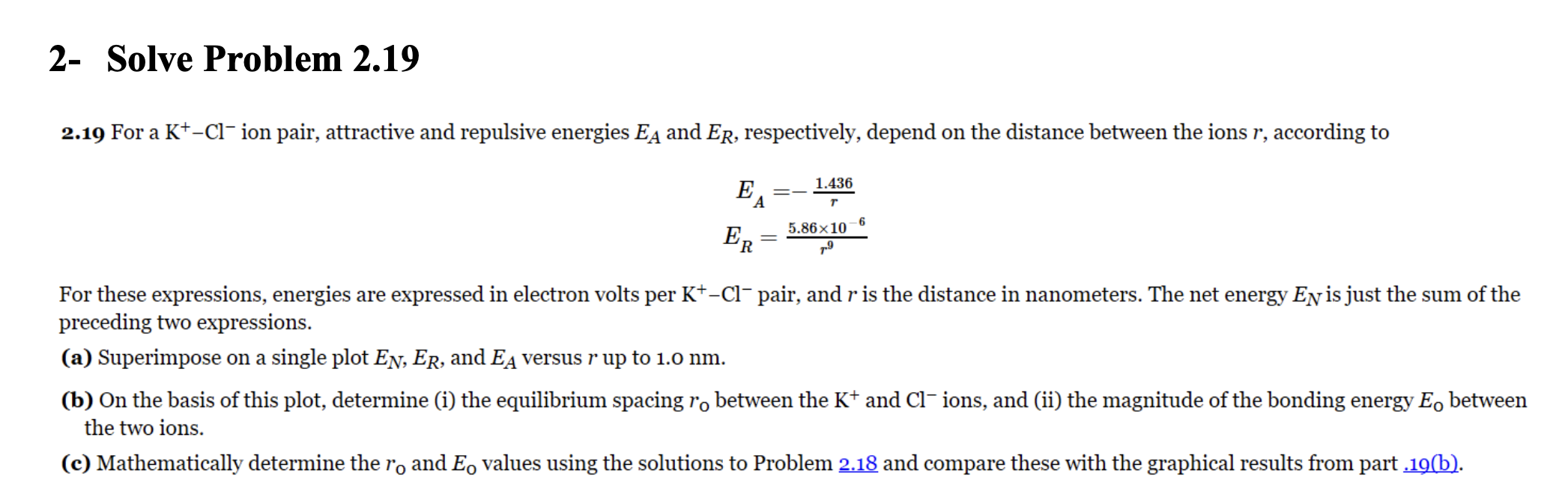 Solved EA=−r1.436ER=r95.86×10−6 For these expressions, | Chegg.com