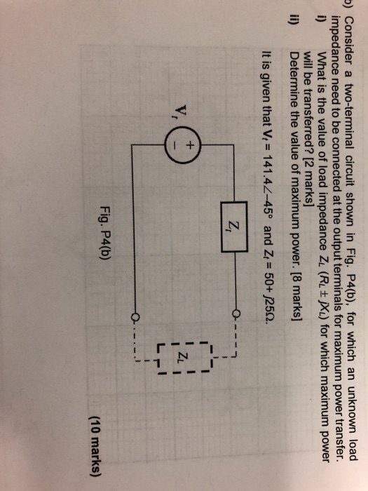Solved o) Consider a two-terminal circuit shown in Fig. | Chegg.com