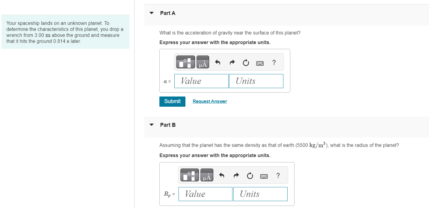 Solved Your spaceship lands on an unknown planet. To | Chegg.com