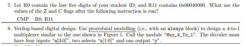 Solved 7. Let R0 contain the last five digits of your | Chegg.com