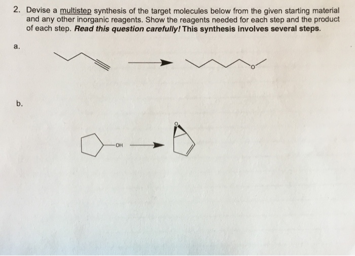 Solved 2. Devise a multistep synthesis of the target | Chegg.com