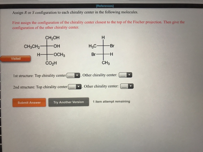 Solved Assign R or S configuration to each chirality center | Chegg.com