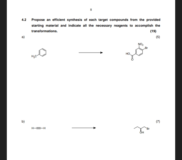Solved 4.2 Propose an efficient synthesis of each target | Chegg.com