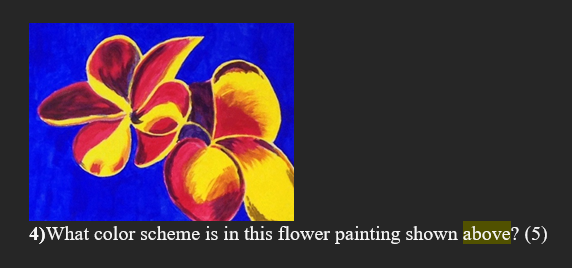 Solved 4)What color scheme is in this flower painting shown | Chegg.com