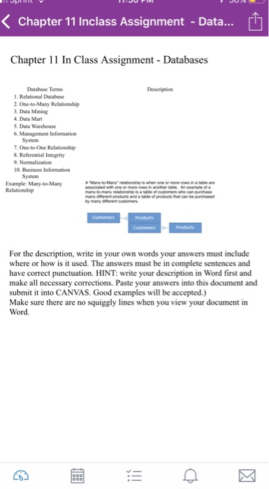 Solved KChapter 11 Inclass Assignment - Data... Chapter 11 | Chegg.com