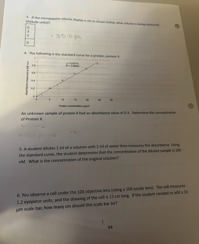 Solved 3. If the micropipette volume display is set as | Chegg.com
