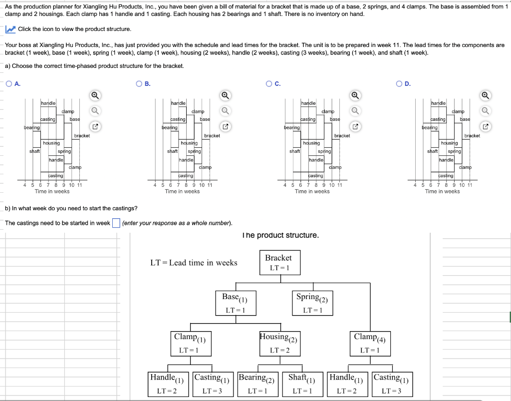 Solved As the production planner for Xiangling Hu Products, | Chegg.com