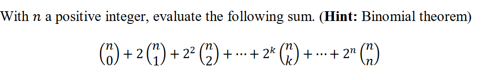 Solved With n a positive integer, evaluate the following | Chegg.com