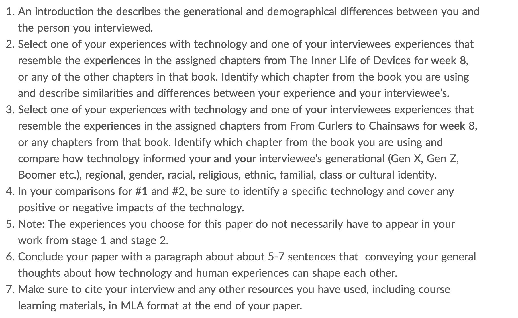 Solved In stage 3, you will write a 1000-1250 word | Chegg.com