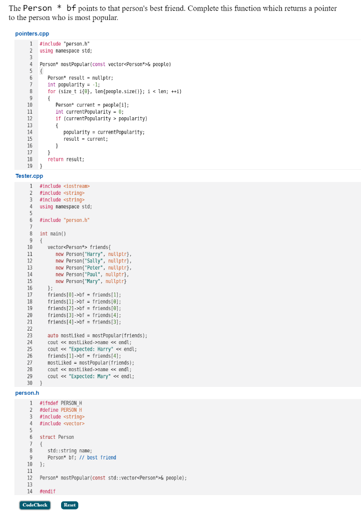 Solved The Person * bf points to that person's best friend. | Chegg.com