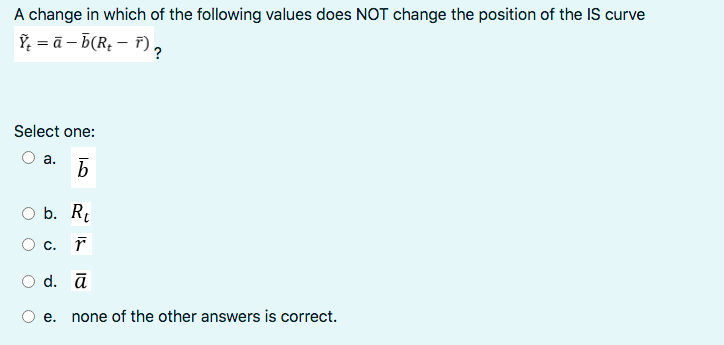 Solved A change in which of the following values does NOT | Chegg.com