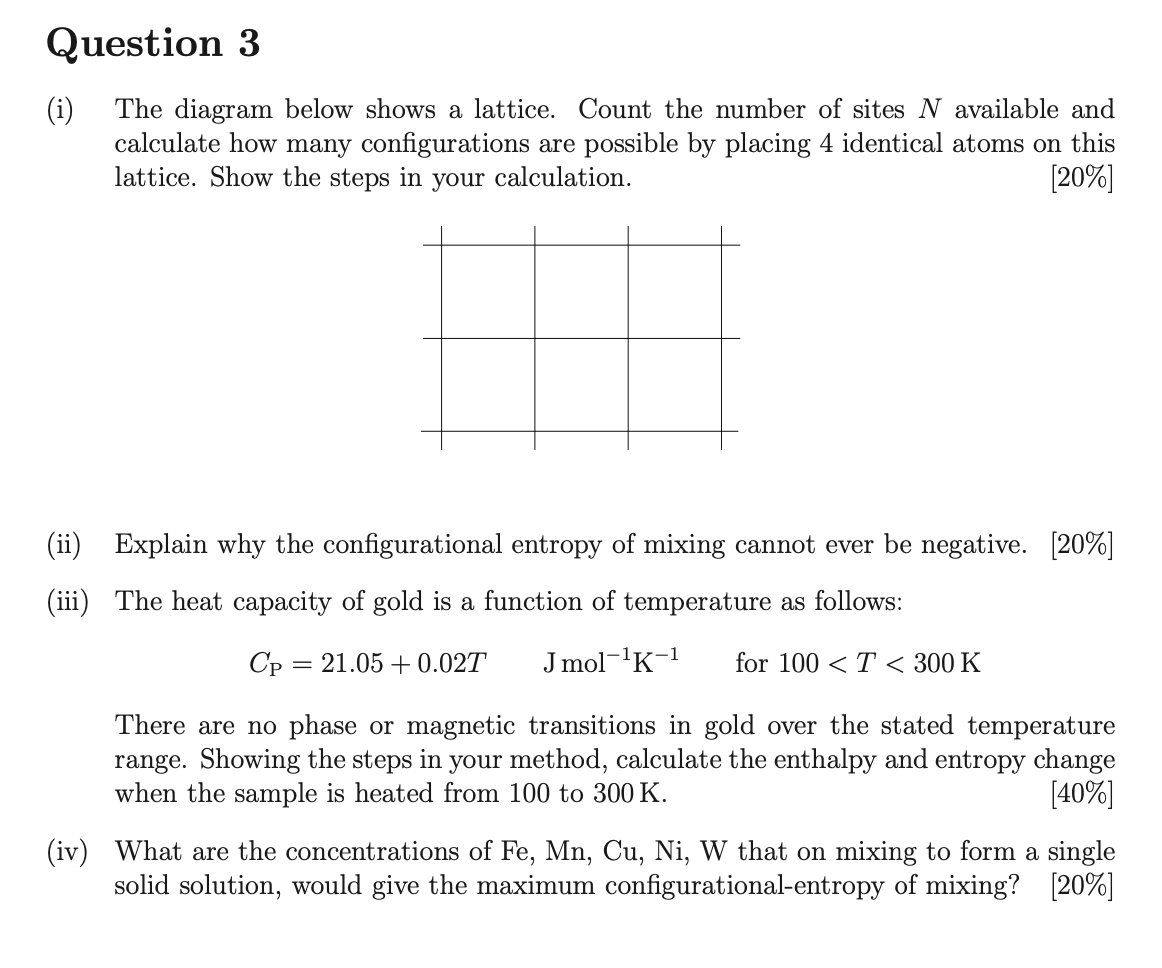 Solved Question 3(i) ﻿The diagram below shows a lattice. | Chegg.com