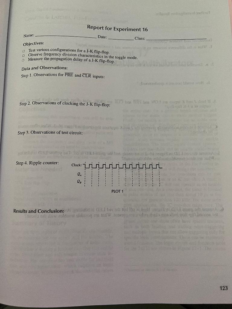Solved mote you LACES Report for Experiment 16 Name: Date: | Chegg.com