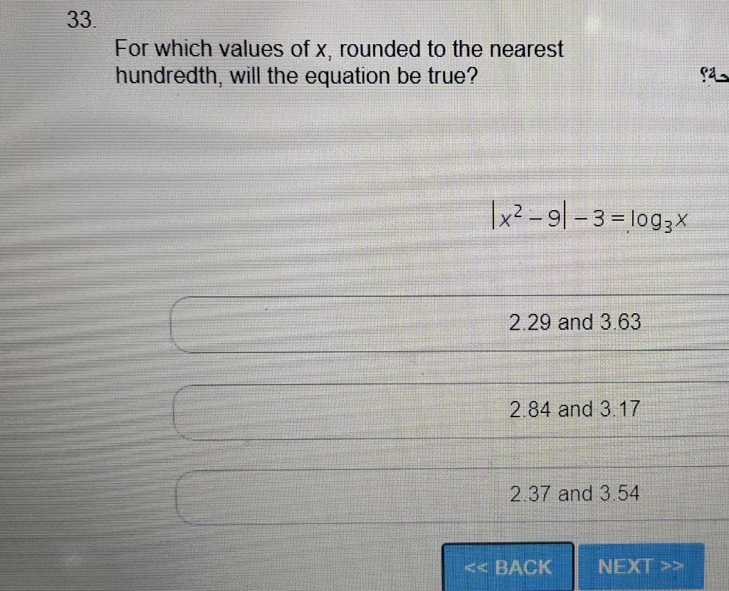 Solved For which values of x, rounded to the nearest | Chegg.com