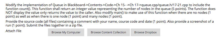 Solved C++ //This is the header file queue.h. This is the | Chegg.com