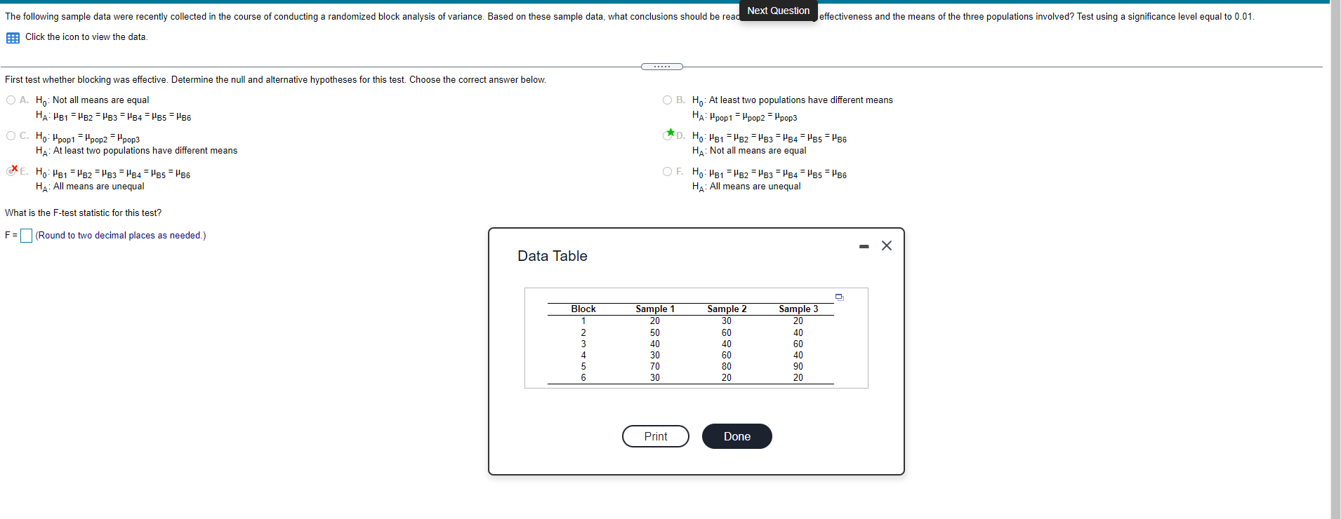 Solved The following sample data were recently collected in | Chegg.com