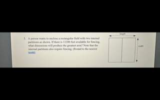 Solved 3. A person wants to enclose a rectangular field with | Chegg.com