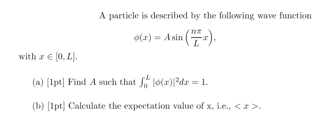 Solved A particle is described by the following wave | Chegg.com
