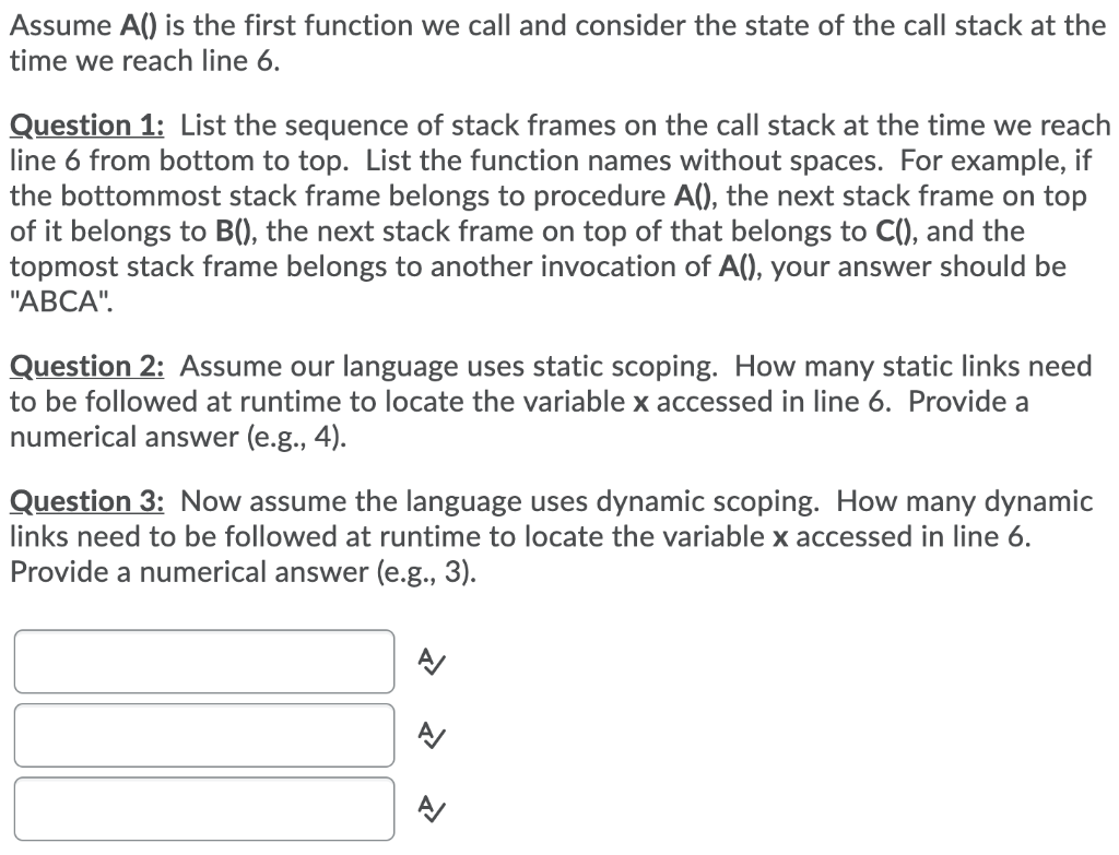 Consider the following code example in pseudo-Pascal. | Chegg.com