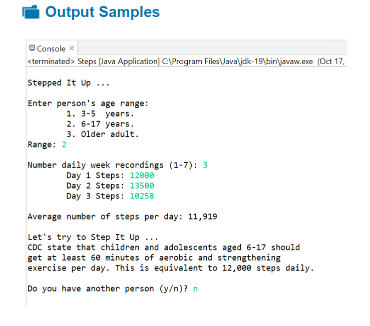 Solved Steps.java The Centers for Disease Control and | Chegg.com