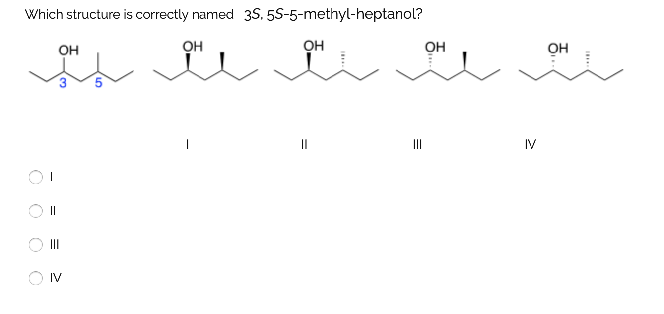 Solved Which structure is correctly named 35, | Chegg.com