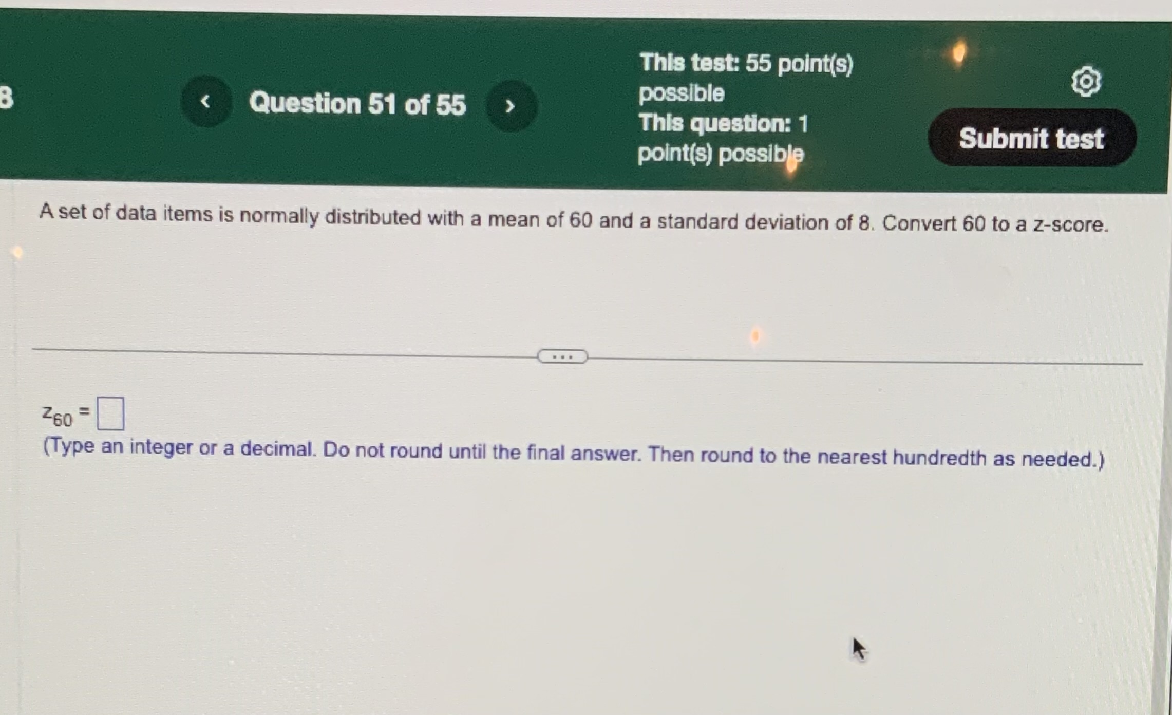 Solved A set of data items is normally distributed with a | Chegg.com