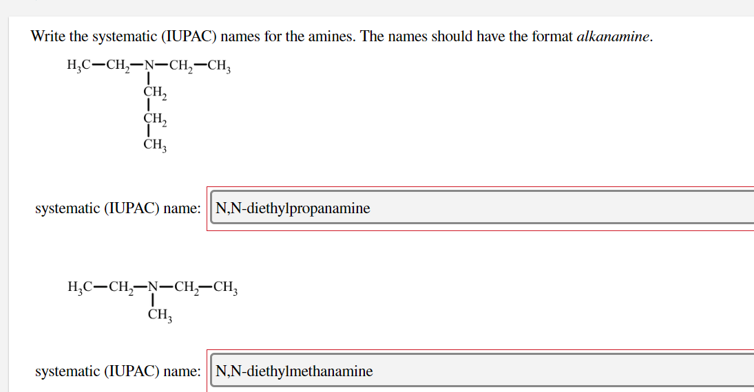 Solved Write the systematic (IUPAC) names for the amines. | Chegg.com