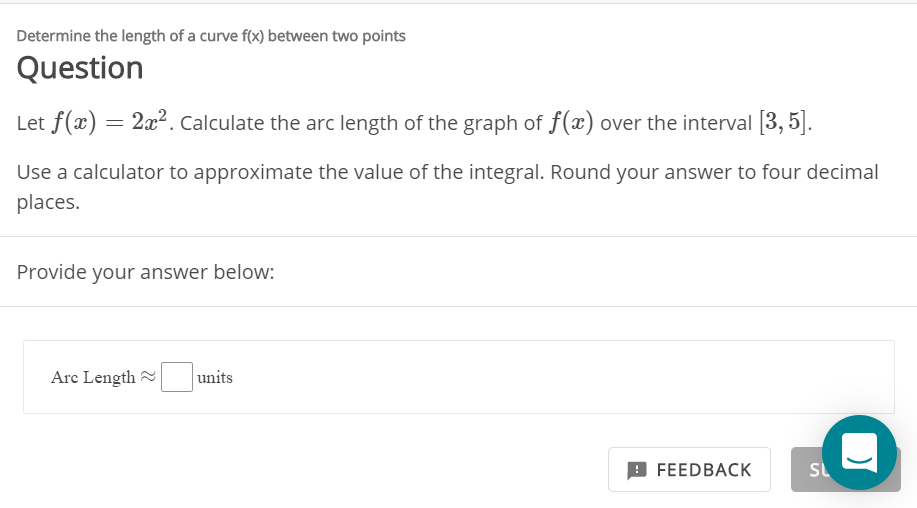 Solved Determine the length of a curve f(x) between two | Chegg.com