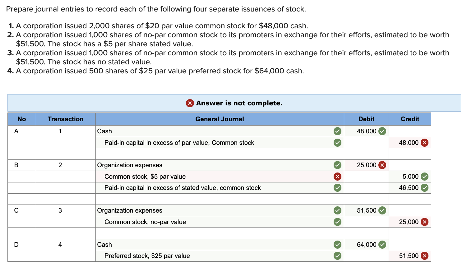 Solved Prepare journal entries to record each of the | Chegg.com