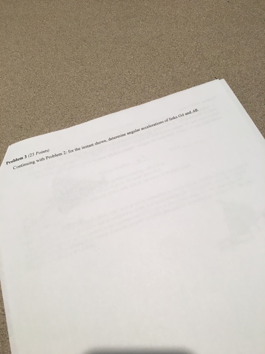 Solved Problem 2 (2s Poinsy O and C are fixed pivot points. | Chegg.com